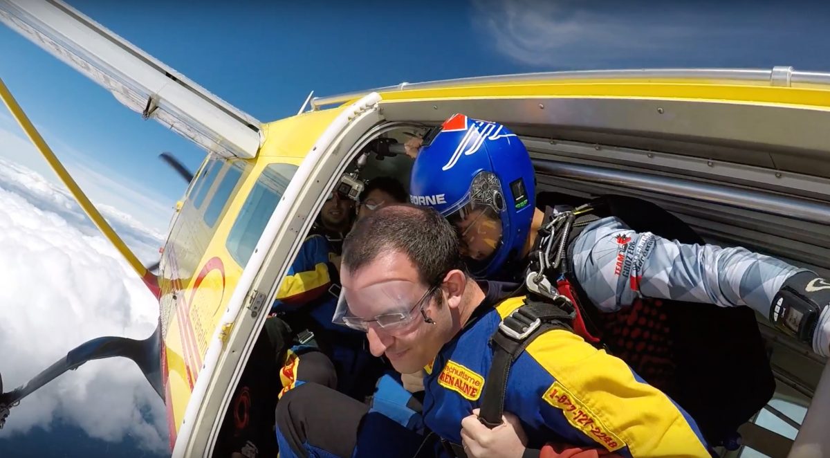 Mon premier saut en parachute à Montréal (Canada)